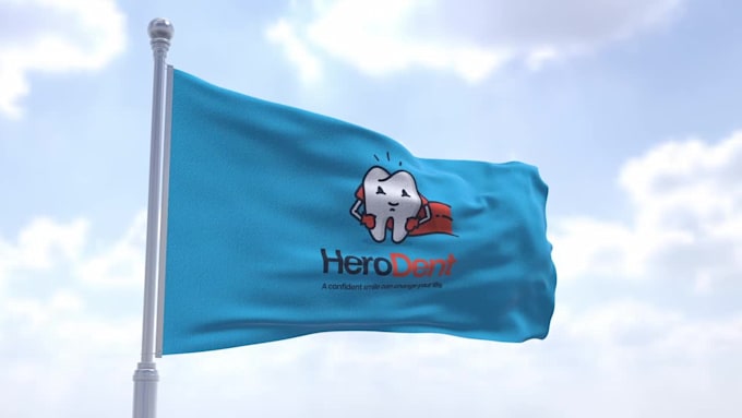 Do realistic 3d waving animated flag or logo by Newplus_design | Fiverr