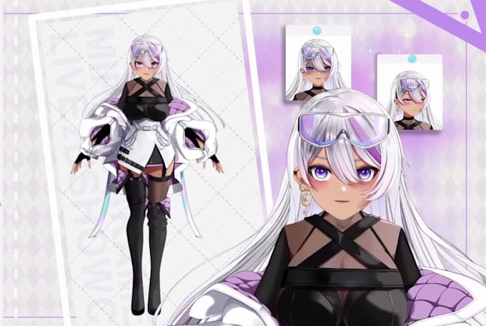 Dibuja un modelo vtuber 2d original, femenino o masculino, chibi para ...