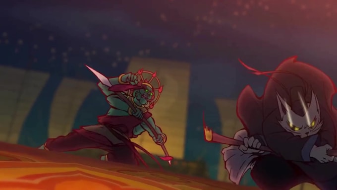 Draw 2d anime fight anime fight scene 2d japanese anime style anime ...