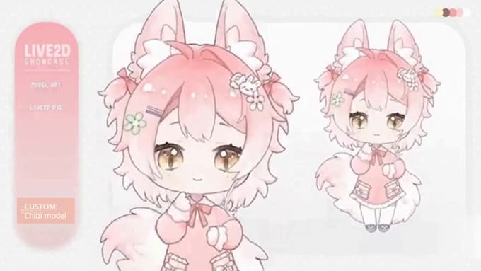 Dibujar lindo chibi live2d modelo chibi vtuber diseño chibi anime art ...