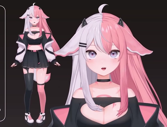 Design and rig a high quality live2d model for vtuber by Jadronita | Fiverr
