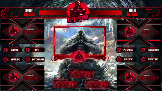 Design custom animated overlay , panels and logo for streamer by ...