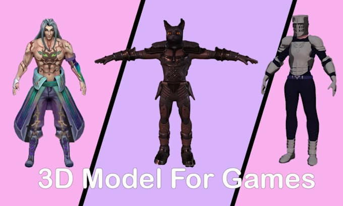 Do character design and 3d modeling, 3d game assets for game and ...
