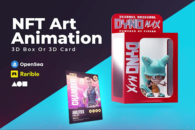 Design and animate professional 3d box nft or 3d card nft with your nft ...