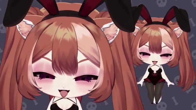 Draw png tuber live 2d model rigging vtuber pngtuber giftuber chibi ...