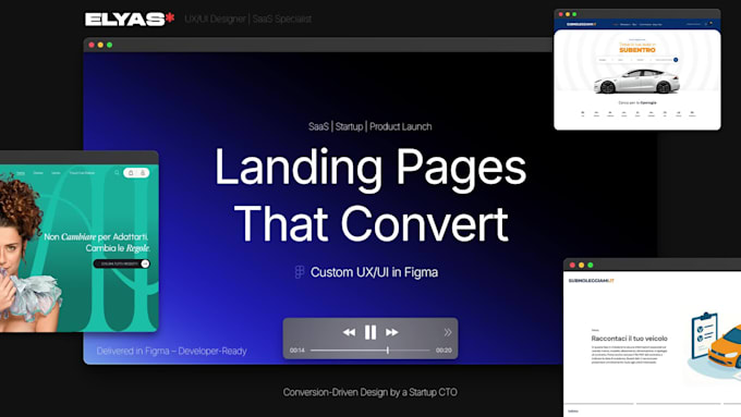 Design a high converting ux ui landing page for your saas or product by Elyastirit | Fiverr