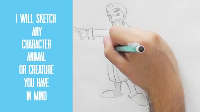 Sketch any character drawing by Avoltha | Fiverr