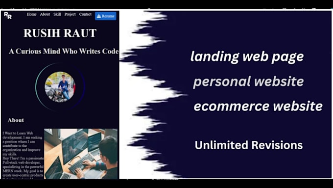 Create portfolio website responsive and animated by Rishir999 | Fiverr