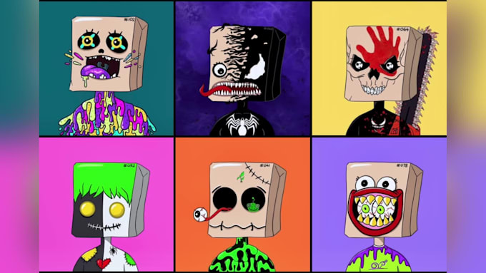 Custom nft art design, nft creator, nft collection, cartoon nft avatar ...