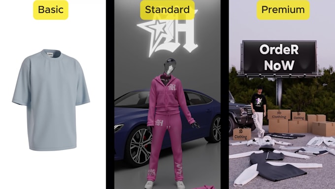 Create 3d mockup clothing mockups animations t shirt ,hoodie, cap by ...