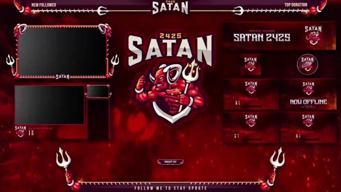 Design twitch overlay, kick, animated stream overlay, twitch logo ...