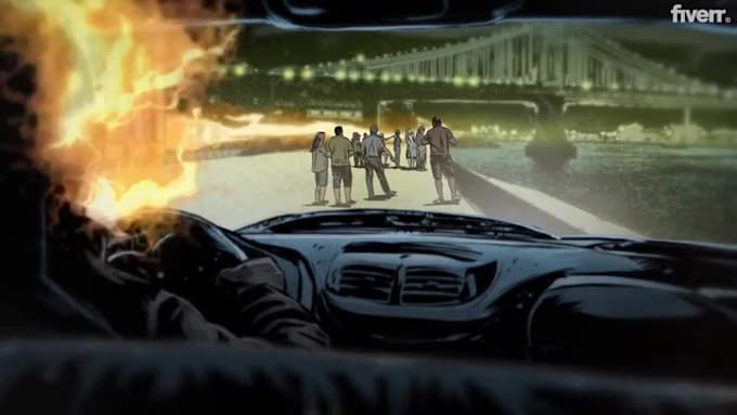 Render comic page, motion comic, comic animation, webcomic, comic book ...