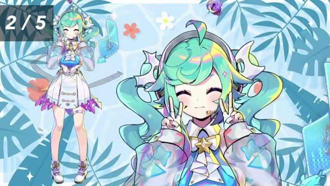 Create your 2d vtuber avatar in anime style, including both drawing and ...