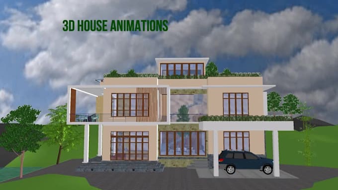 Develop your sketch into a 3d house design, 3d animation, 2d and 3d ...