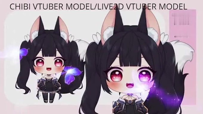 Design and rig custom chibi vtuber model, chibi live2d, live2d art ...