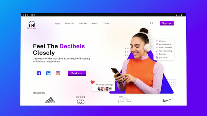 Modern minimal web landing page ui design in figma xd by ...