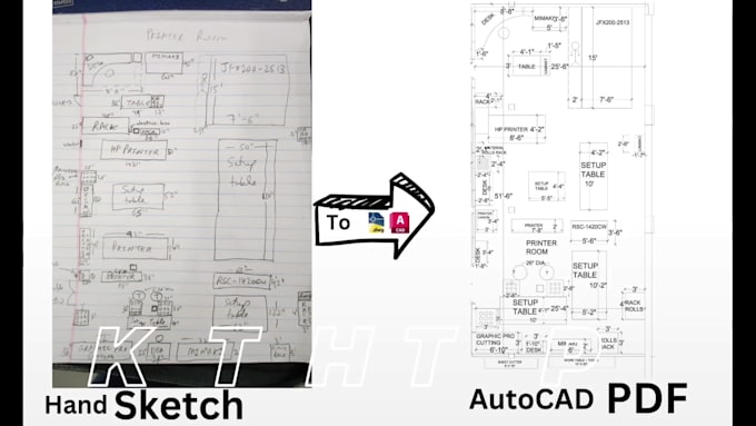 Redraw floor plans, convert pdf to autocad dwg or cad with scale by ...