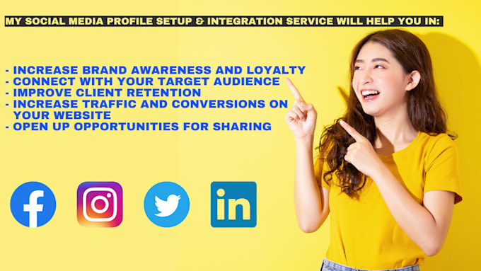 Setup social media profiles and integrate social accounts and website ...