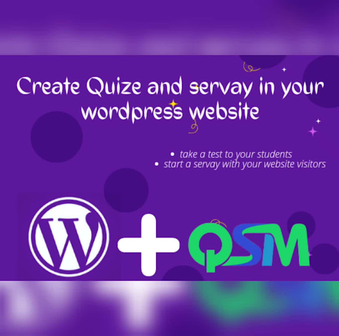 Create quize and servay on your wordpress site using qsm plugin by Nuralom9999 | Fiverr