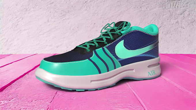 Render 3d shoe animation, 3d shoe design, 3d shoe model, sneakers, shoe ...