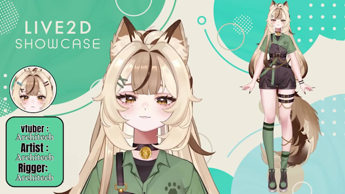 Design and rig 2d vtuber avatar, live2d model, anime art, vtuber ...