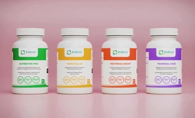 Do 3d supplement animation 3d bottle design 3d modelling and rendering ...