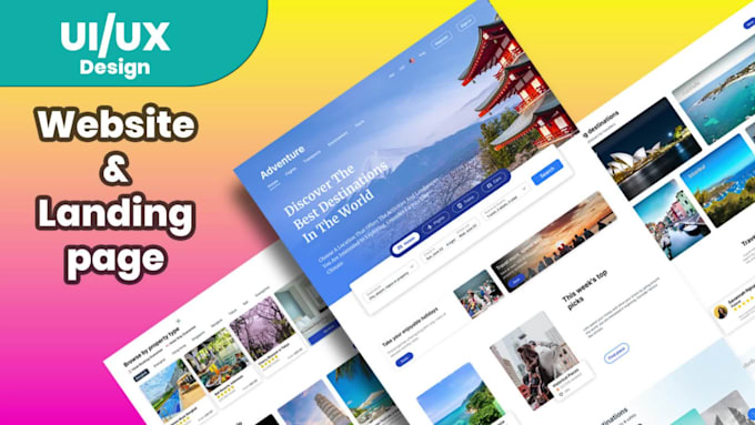 Design responsive website and landing pages ui ux and prototype using ...