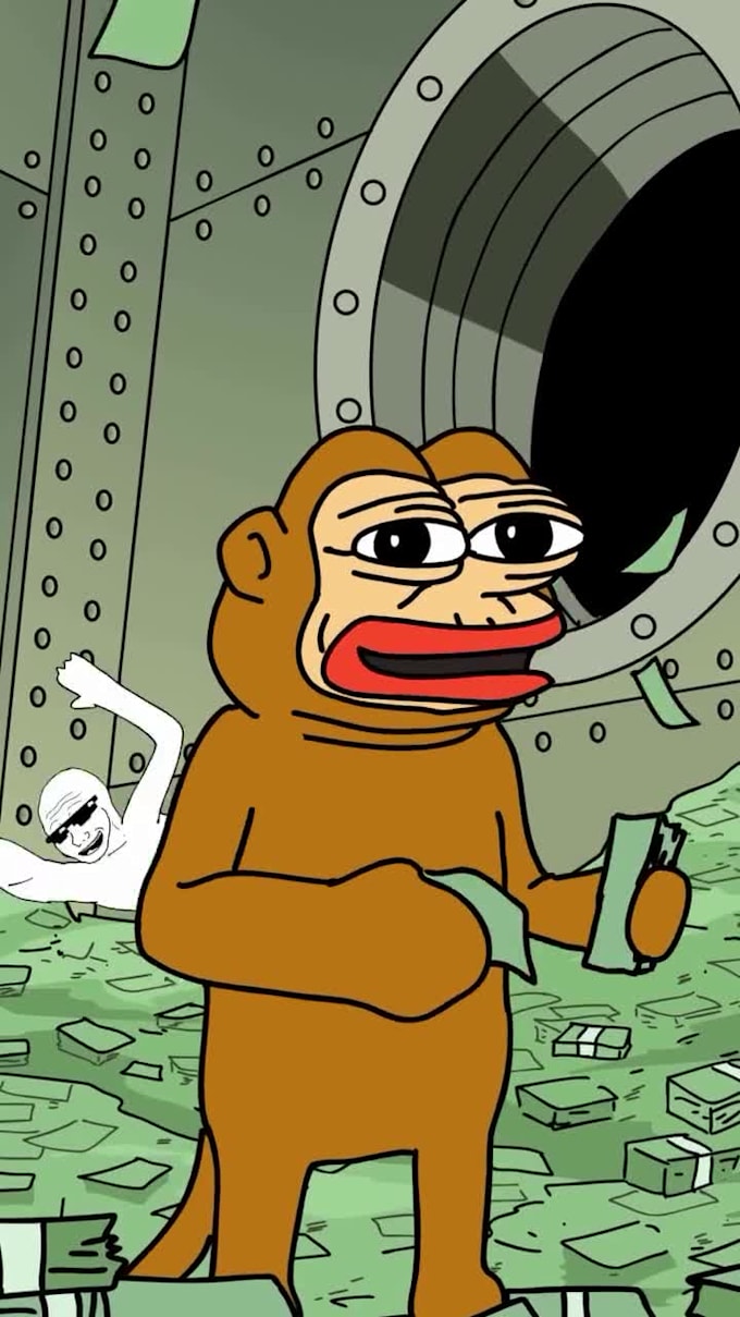 Crypto meme video, meme character, 2d memecoin animation, crypto meme ...