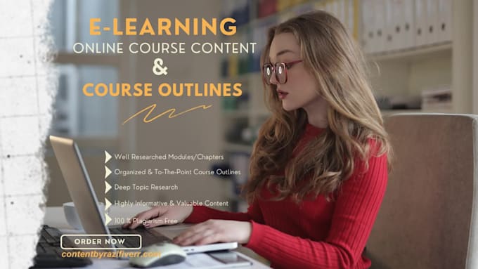 Create online course outline, online course content, lesson plan ...