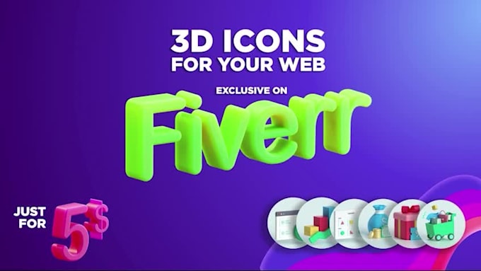 Create 3d icons and illustrations by Erlanarunov | Fiverr