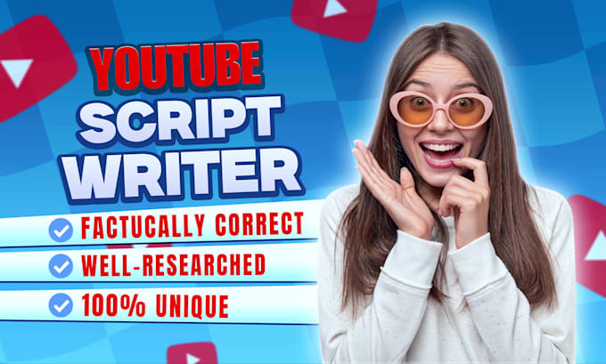 Do researched youtube script or video script writing by Palwashakhan83 ...