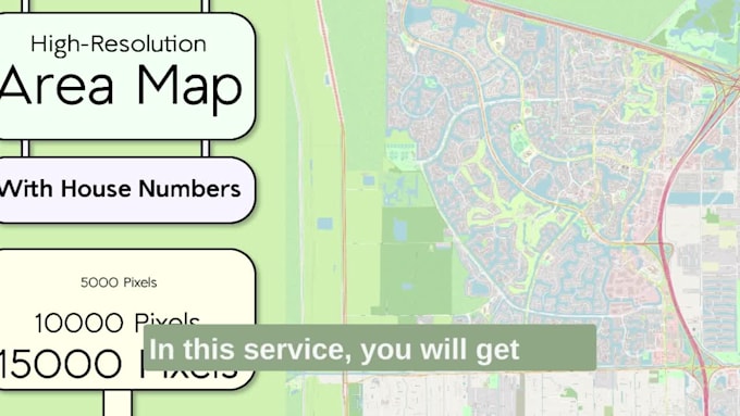 Photoshop ultra high resolution area map with house numbers by ...