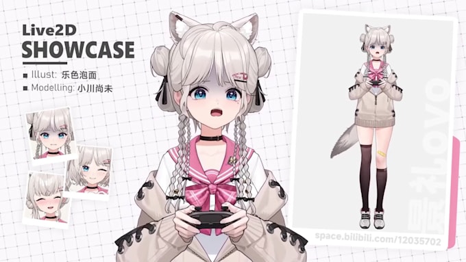 Design, rig stunning live2d 3d model character anime vtuber vroid ...