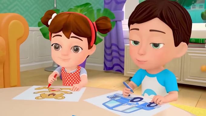 Make 3d 2d animation for kids, nursery rhymes, christmas animate, 3d ...