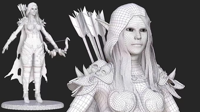 Retopologize, uv unwrap any 3d characters by Learn3dgrafix | Fiverr