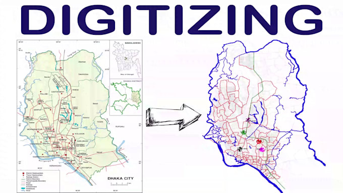 Georeference, digitize, make 2d, 3d maps by Alamin3636 | Fiverr