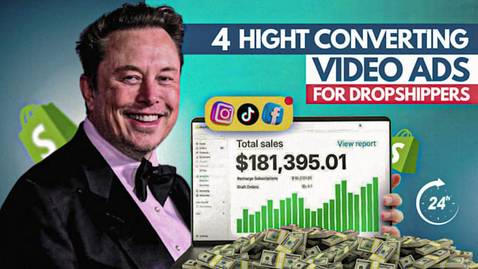 Create high converting dropshipping video ads for tiktok and more by Infinitetruths | Fiverr