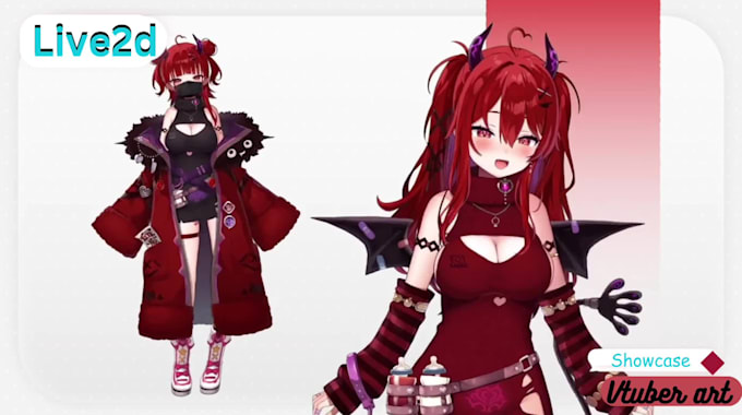 Do custom 2d vtuber model, live2d character design, vtuber rig by Dativqoqo | Fiverr