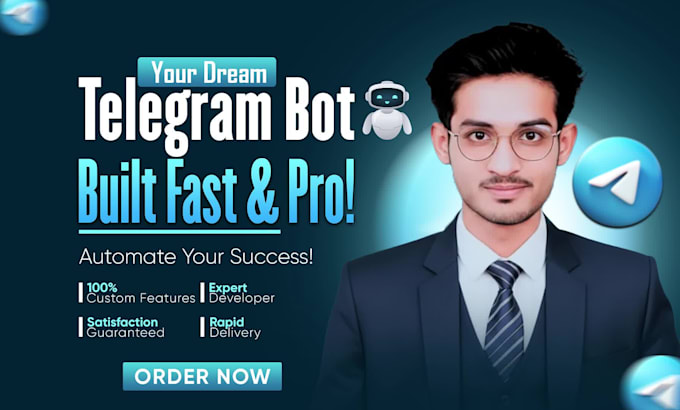 Develop custom telegram bot telegram bot api developer by Alizaibwebdev ...