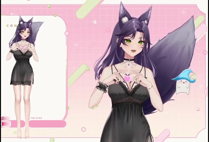 Design custom 2dvtuber model live2d vtuber model vtuber rigging 4 vtube studio by Abike_s | Fiverr