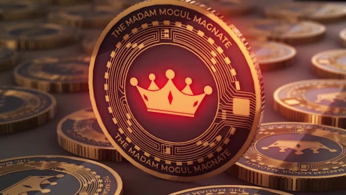 Design 3d realistic gold coin logo animation,token, crypto,bitcoin by ...