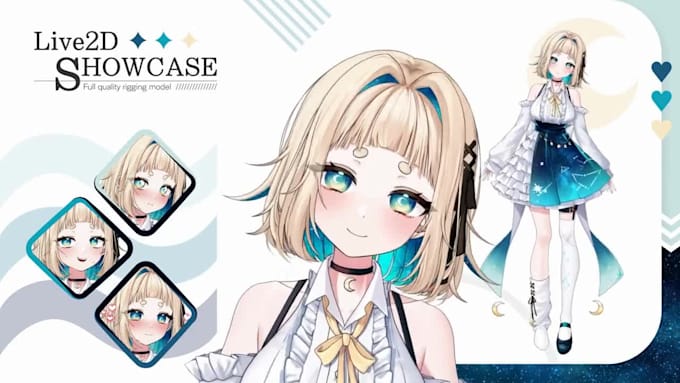 Draw and rig vtube live2d model live 2d vtuber model kong vector vtuber ...