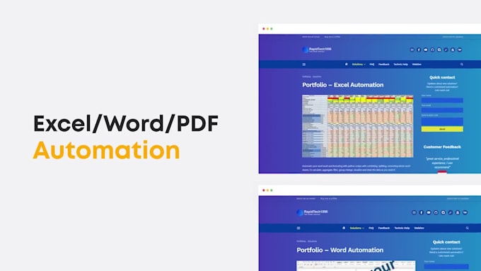 Automate your excel work by Rapidtech1898v2 | Fiverr