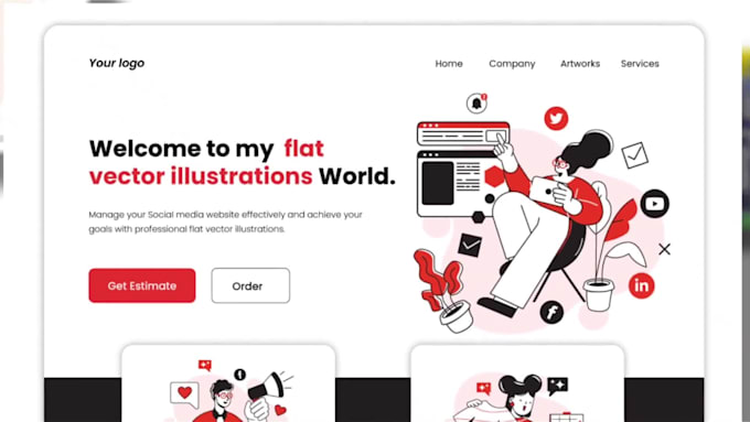 Design modern flat illustrations for websites and apps by Gfxrayhan ...