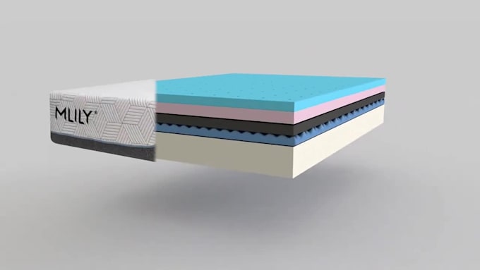 Create 3d mattress animation 3d mattress design 3d bed design 3d ...
