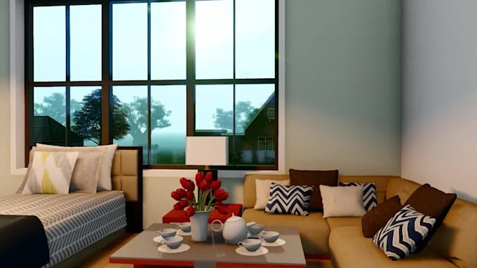 Do awesome 3d rendering images and walkthrough videos by Amashahansamali | Fiverr