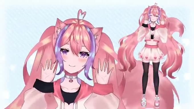 Design and rig pro live2d model, 2d vtuber model, facerig for vtube ...
