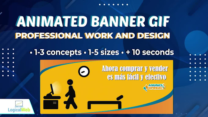 Create an animated banner in gif in up to 5 different sizes by ...