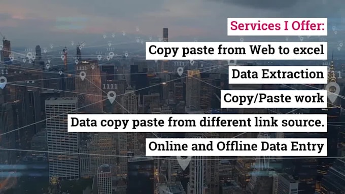 Do data entry, copy paste,web research and excel data entry by Samir_dataentry | Fiverr