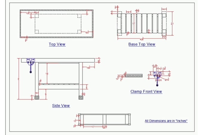 Draw 2d mechanical drawing of 3d parts using autocad by Adbkhan99